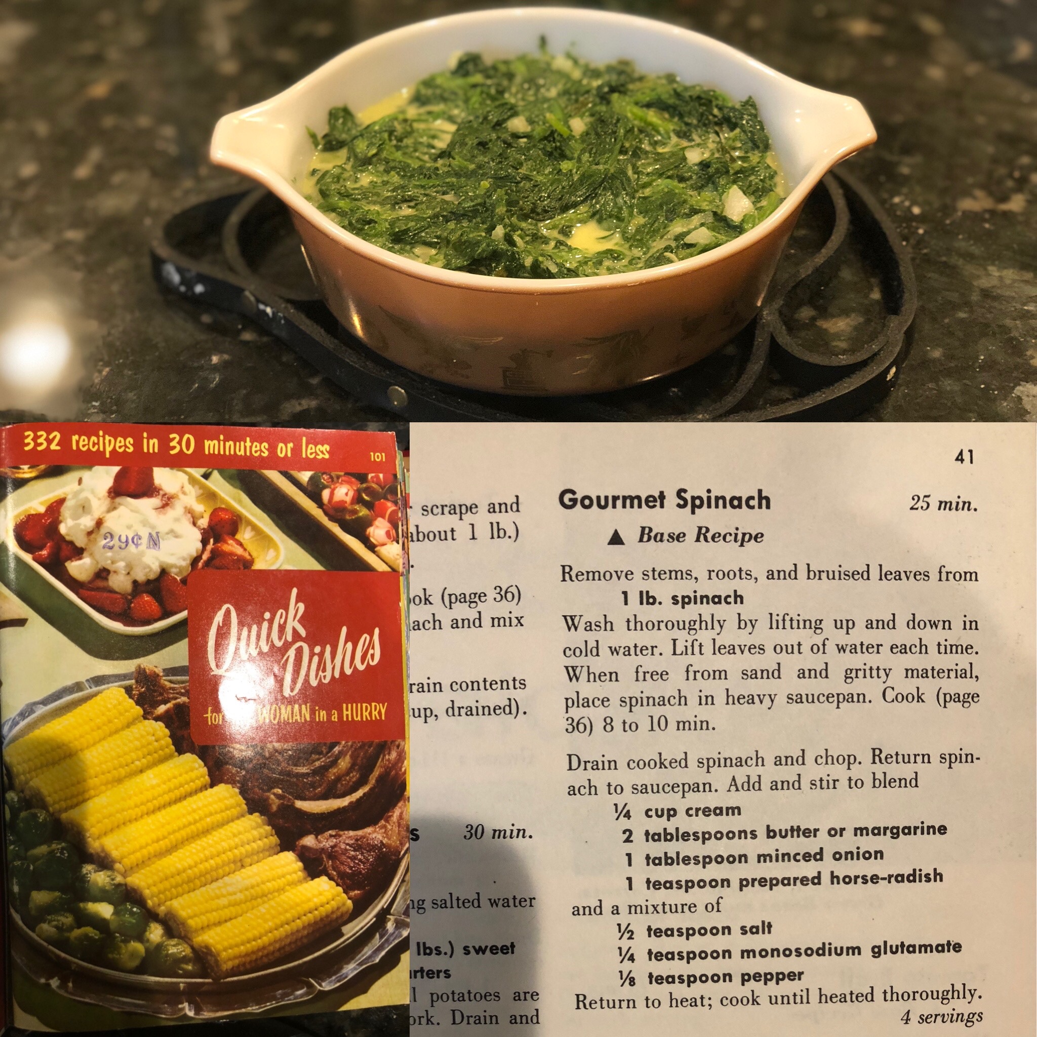 Gourmet Spinach – Cooking Vintage